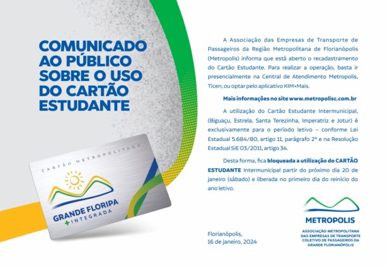 Cartão Estudante - Metropolis